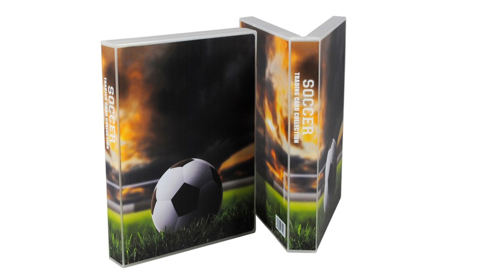 Soccer Card Storage Binder, with 25 Platinum 4 Pocket Pages, Holds 200 ...