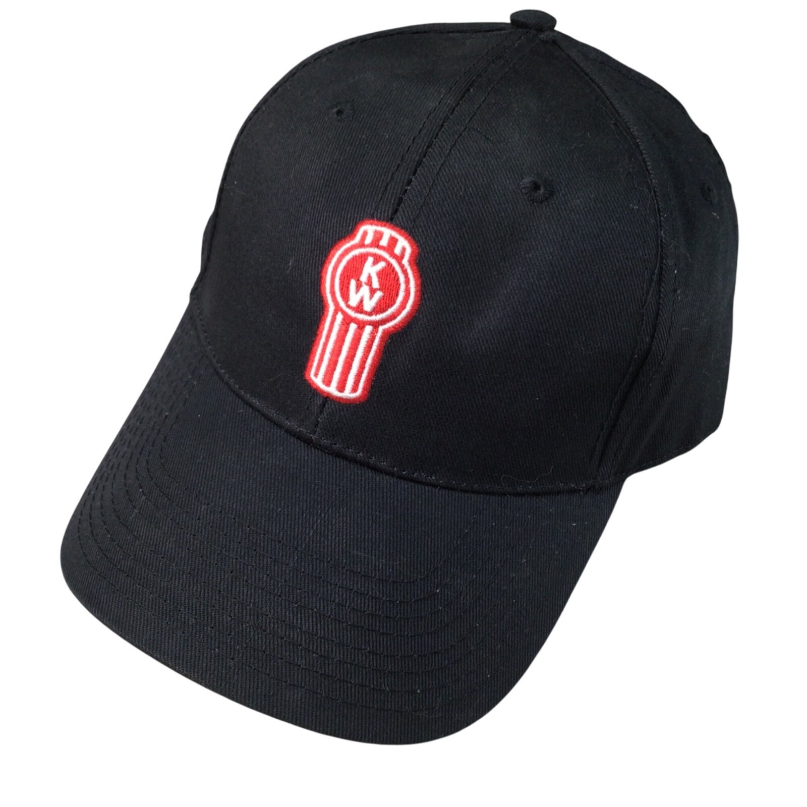 Kenworth Black Cotton Baseball Cap With Red KW Logo A… - Gem