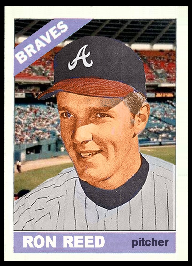 Ron Reed Atlanta Braves 1966 Style Custom Baseball Art Card | eBay