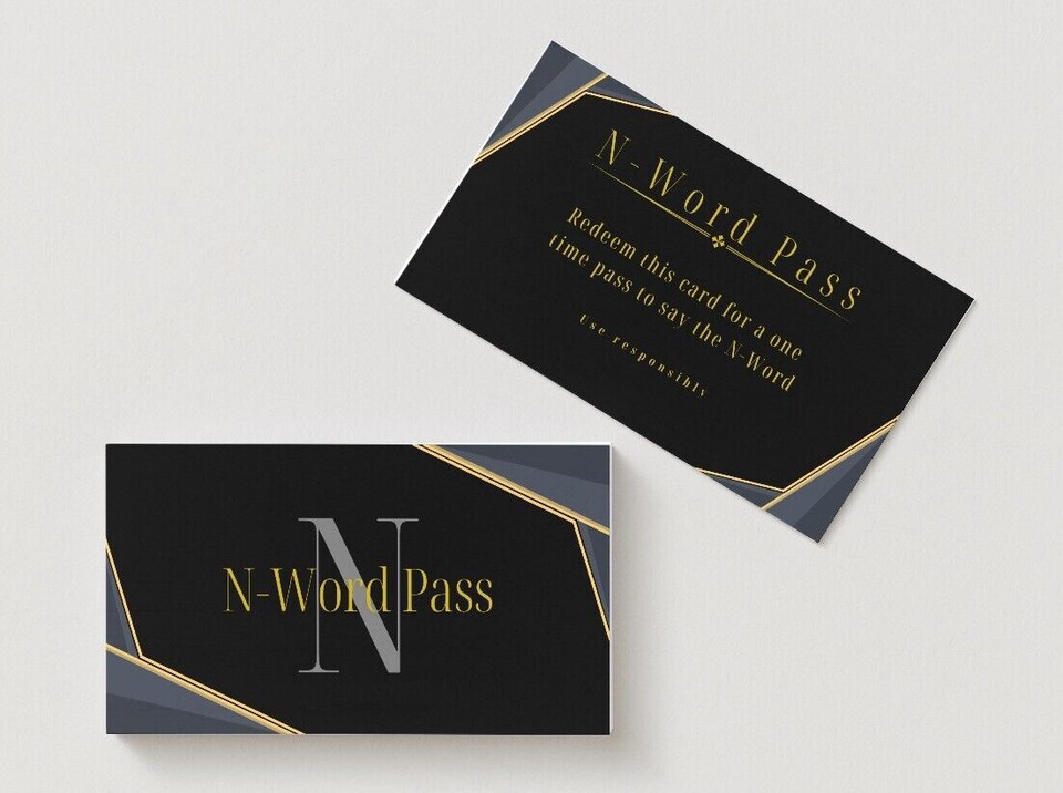 Golden N-Word Pass Cards Forged in Wakanda Hand Delievered by Mr.1911's ...