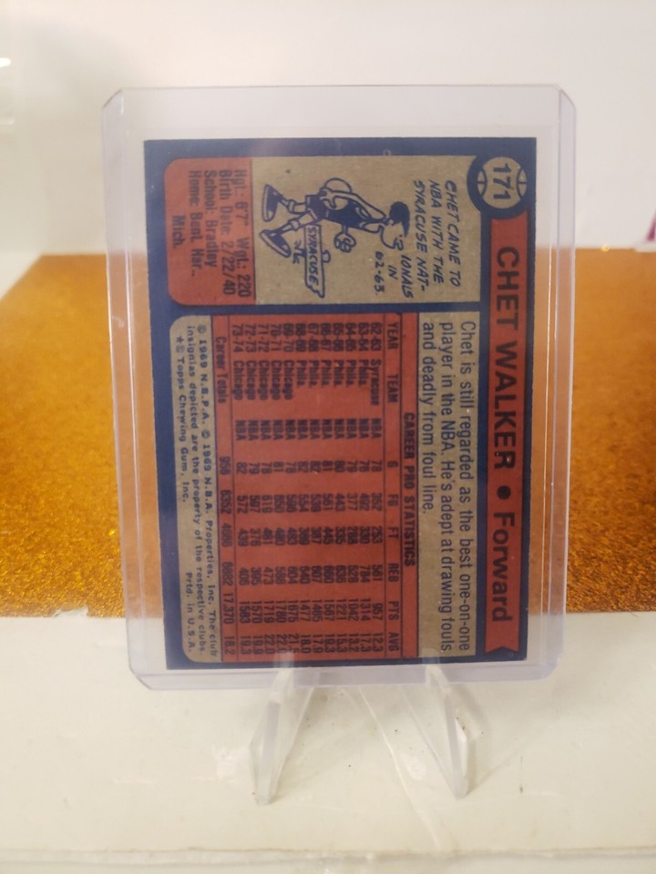 1974-75 Topps Chet Walker #171 Chicago Walker Basketball Card (w) | eBay
