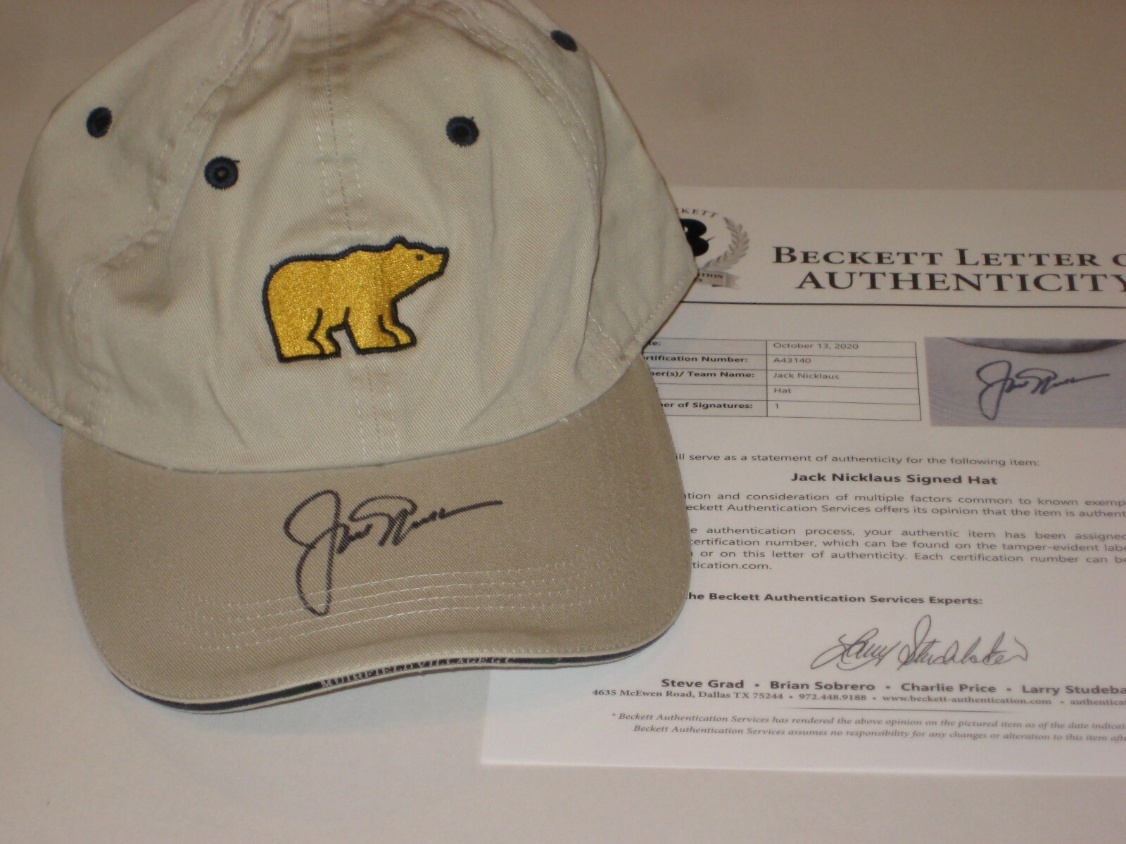 Jack Nicklaus Golf Memorabilia & Signed Golf Collectibles