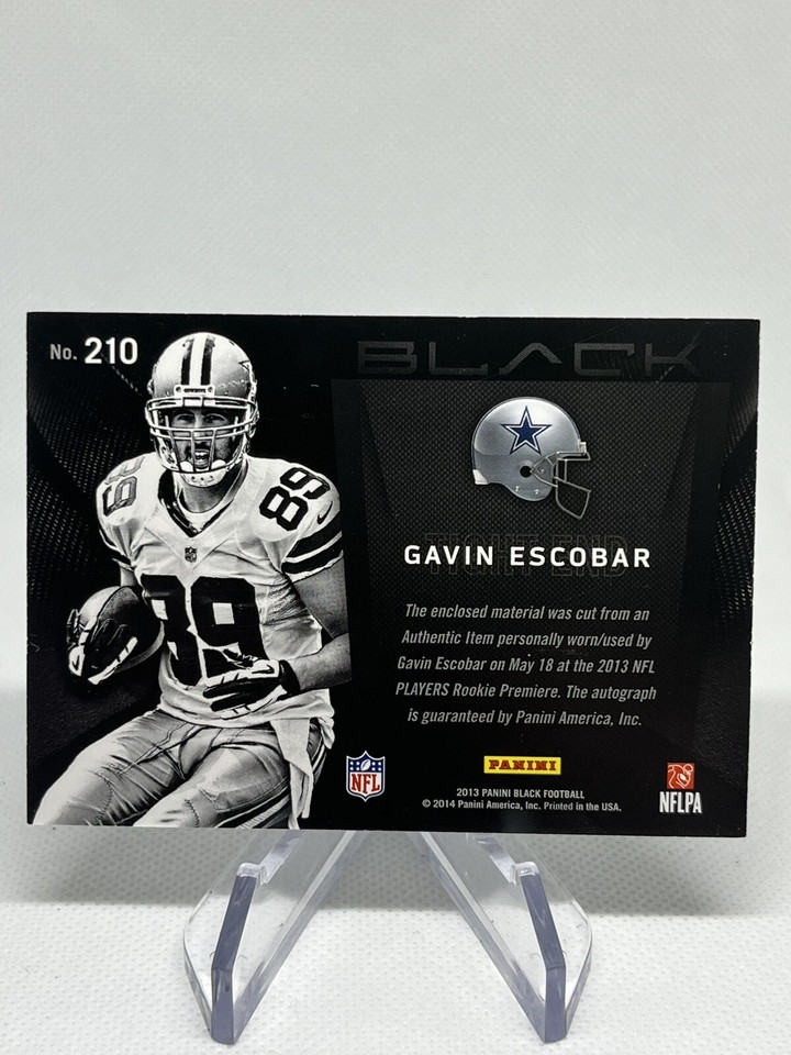 2013 Black Rookies Signatures Material Prime /299 Gavin Escobar Rookie ...