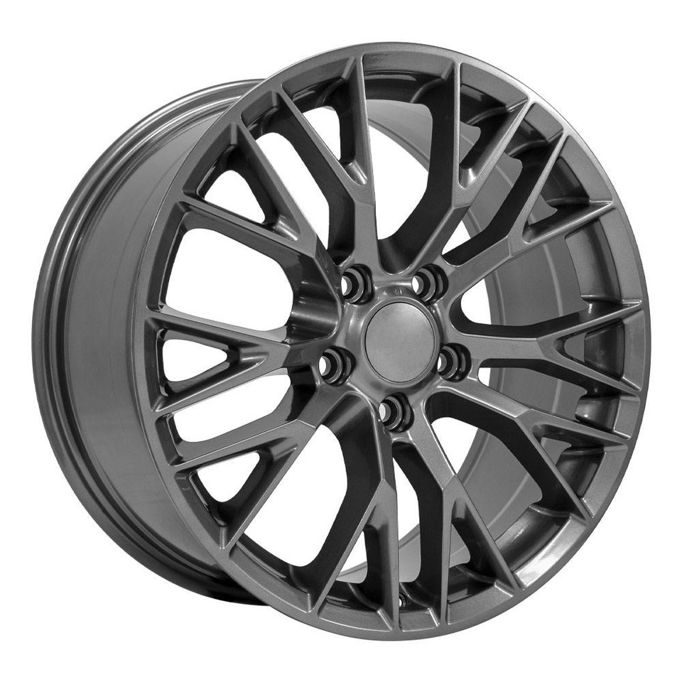 Staggered 18x8.5 / 18x10.5 Gunmetal 5734 Rims Set Fit C4 & C5 Corvette ...