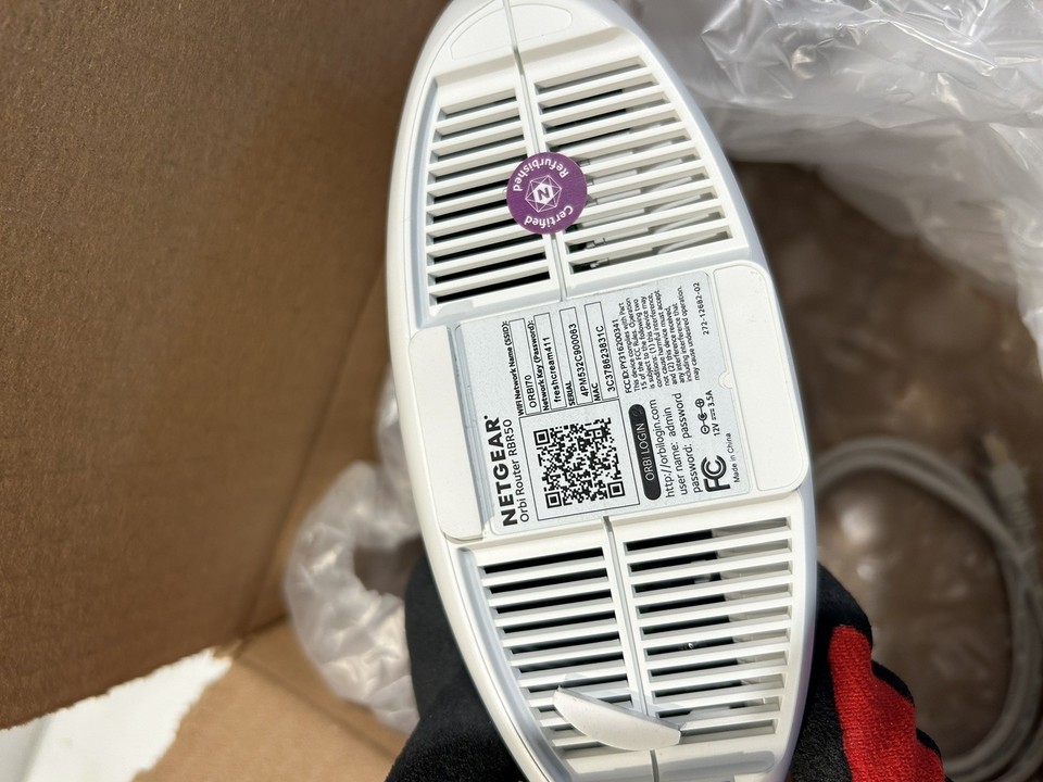 Orbi RBR50 Satellite Home Mesh WiFi Tri-band Router Netgear w/Cables | eBay