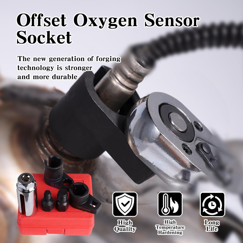 5pcs Oxygen O2 Sensor Socket Remover/Installer Thread Chaser Tool Set ...