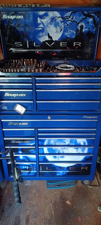 Snap-On 40” Tool Box / Top Box, Roll Cab & Side Locker In Blue | eBay UK