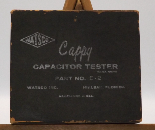 Vtg. Watsco Cappy Model No. E-2 Capacitor Tester | eBay