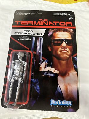 T800 ENDOSKELETON SILVER TERMINATOR ReAction Super7 Retro 3.75" Figure ...
