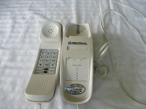 Vintage Bell Phone Trim Line Desk Wall Phone Push Button Light Beige ...