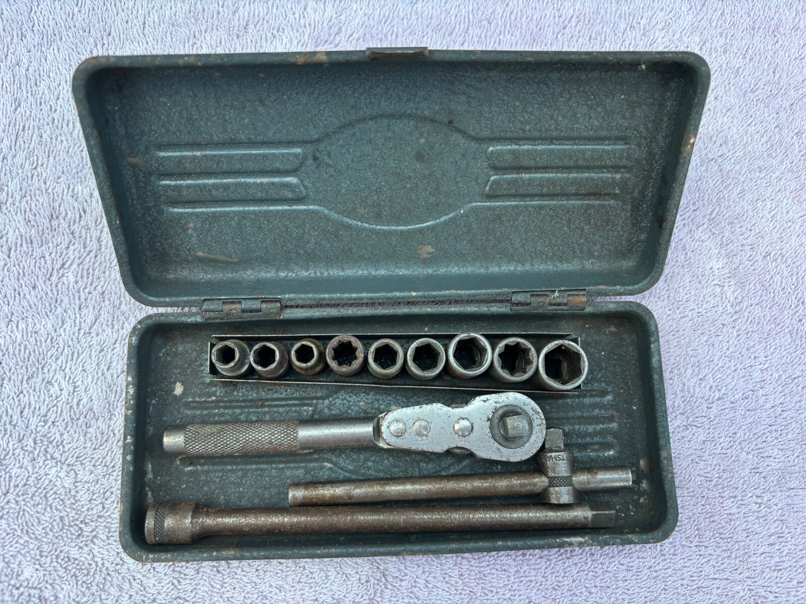 Vintage Craftsman BE 1/4" Socket Set With Metal Case Ratchet Breaker ...