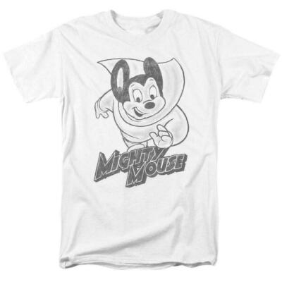 Mighty Mouse Mighty Sketch T Shirt Mens Licensed Cartoon Merchandise ...