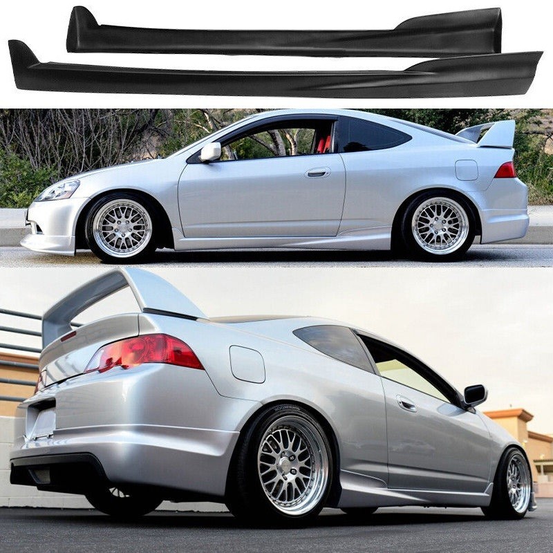 2002 Rsx Compatible With 2002-2006 RSX DC5, Style Black PU Sideskirt ...