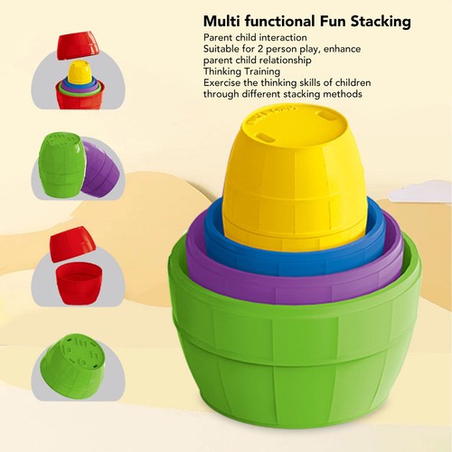 10pcs Kids Nesting Stacking Cups Brain Training Educational Interactive ...