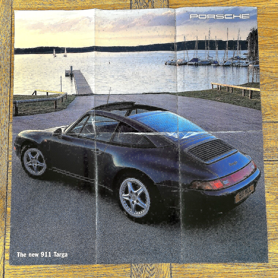 Porsche 1996 Model Range Information Sales Brochure/Poster inc'l 911 ...