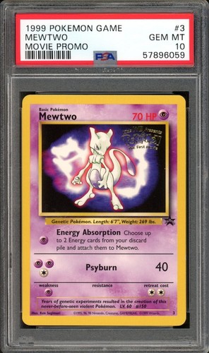 Mewtwo Pokemon 1999 Stamped WB Movie Black Star Promo #3 PSA 10 | eBay