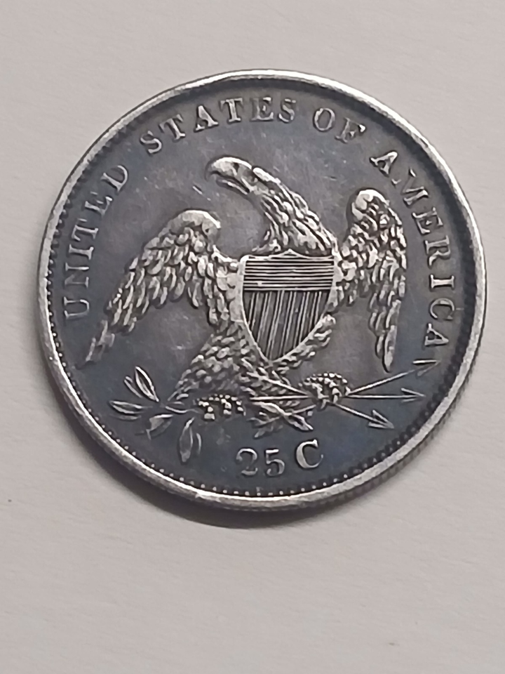 1834 CAPPED BUST SILVER QUARTER OBV DIE CLASH ROTATED REVERSE | eBay