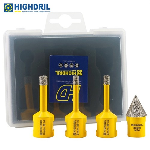 4pcs/set Diamond Driling Core Bis M14 Hole Saw Granite Marble Tile ...