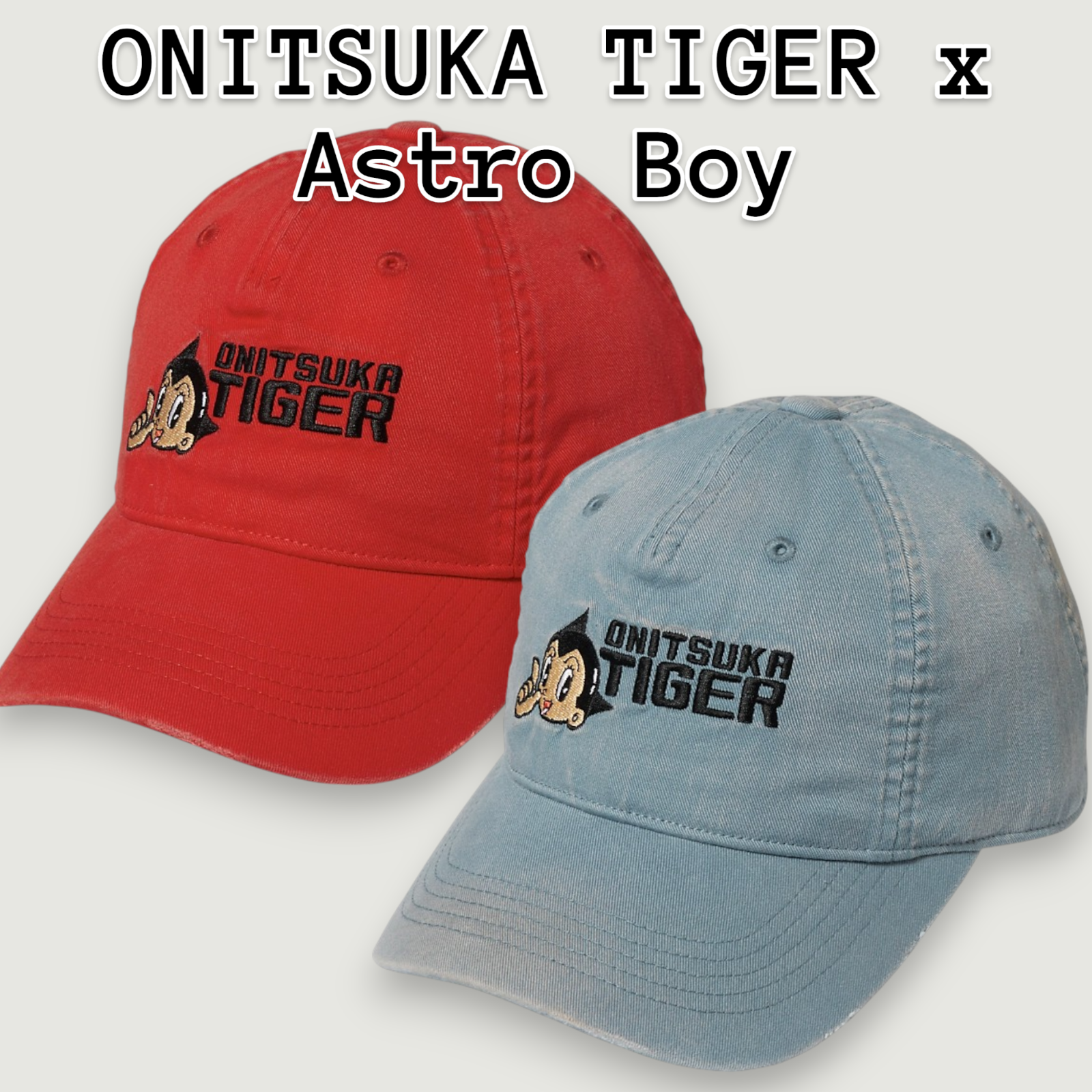 ONITSUKA TIGER x Astro Boy WASHED CAP Unisex BLUE GREY RED ...