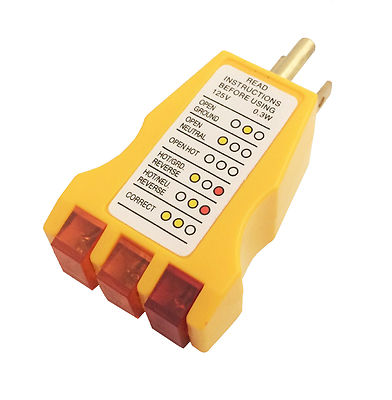 Receptacle Tester Plug Ground Outlet Electrical AC New | eBay