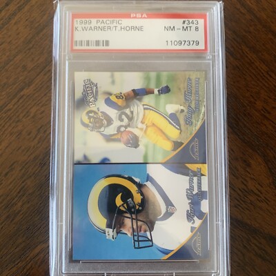 PSA 8 Kurt Warner 1999 Pacific #343 RC Rookie Card HOF Rams NM-MT Hall ...