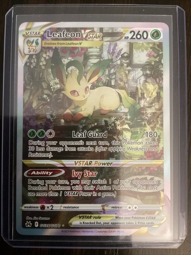 Leafeon VSTAR GG35/GG70 Crown Zenith: Galarian Gallery Holo | eBay