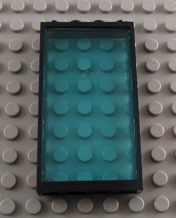 LEGO Black 1x4x6 Window with Translucent Light Blue Glass | eBay