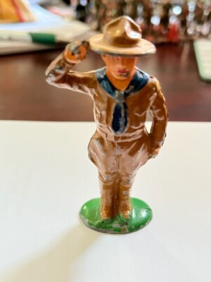 Vintage 1940s Barclay Boy Scout Figure - Lead/Metal Nice shape - 3 1/4 ...