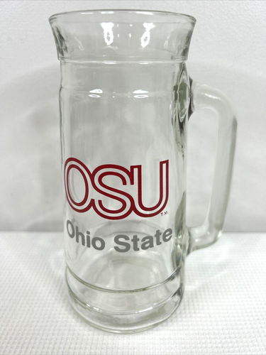 Ohio State Handled 16 Oz Beer Glass Vintage OSU Handled Beer Glass EUC ...