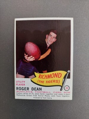1966 Scanlens VFL Football Card. Roger Dean, Card 23. | eBay Australia