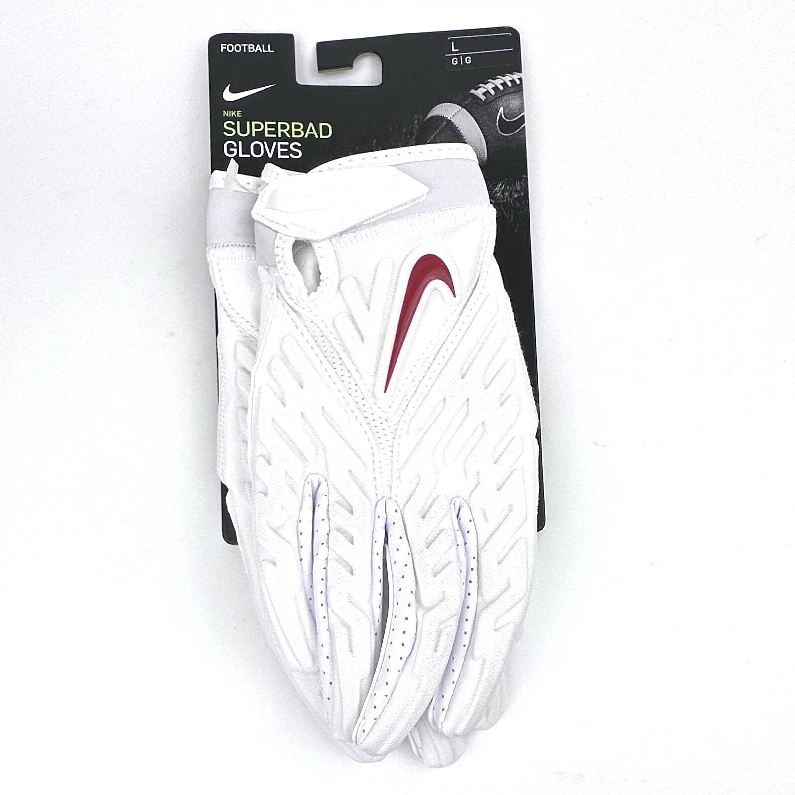 Nike RED SuperBad Football Gloves Arkansas Razorbacks Team Issued ...