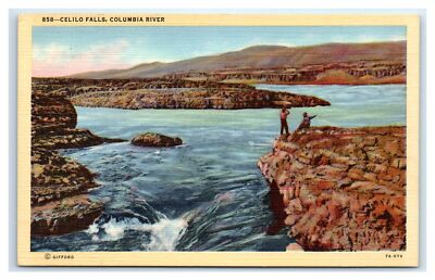 Columbia River, OR Postcard- CELILO FALLS People | eBay