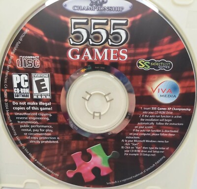 Championship Selectsoft 555 Games PC CD Rom Viva Media, 2004 Disc Only ...