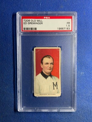 T206 Old Mill: ED GREMINGER Southern Leaguer, Montgomery SL ~PSA 1.5 | eBay