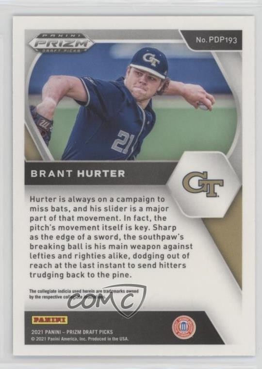 2021 Panini Prizm Draft Picks Brant Hurter #PDP193 18d9 | eBay