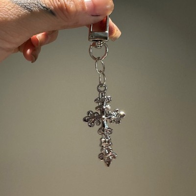 Vintage Goth Cross Car Keychain Simple Cross Keychain Backpack ...