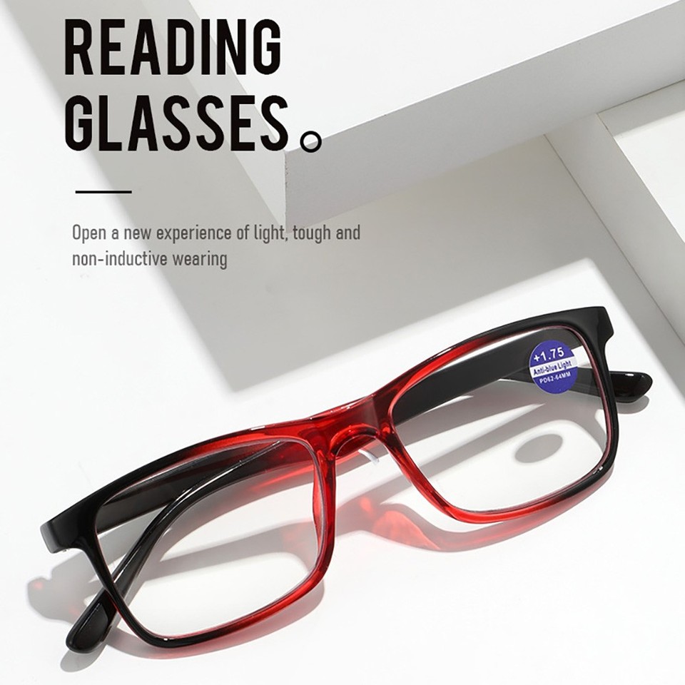 4 PACK Trendy Reading Glasses Gradient Frames Reader Anti Blue Light ...
