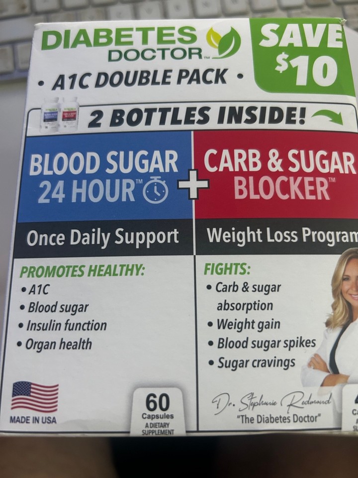 Dr. Stephanies Blood Sugar 24 HR 60 capsules. & Carb & Sugar Blocker 45 ...
