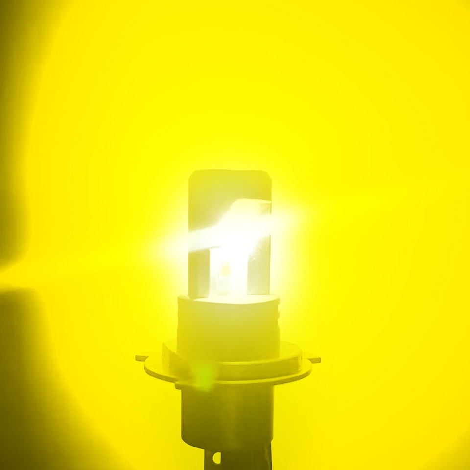 1 Pair AUXITO H4/9003/HB2 LED Headlight Bulbs Golden Yellow Light Car ...