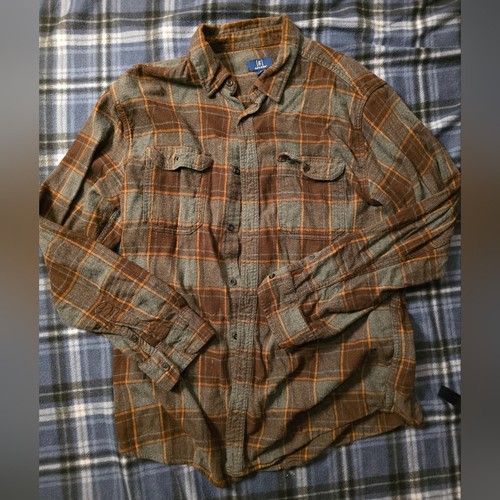 George L Brown & Blue Button Up Flannel | eBay