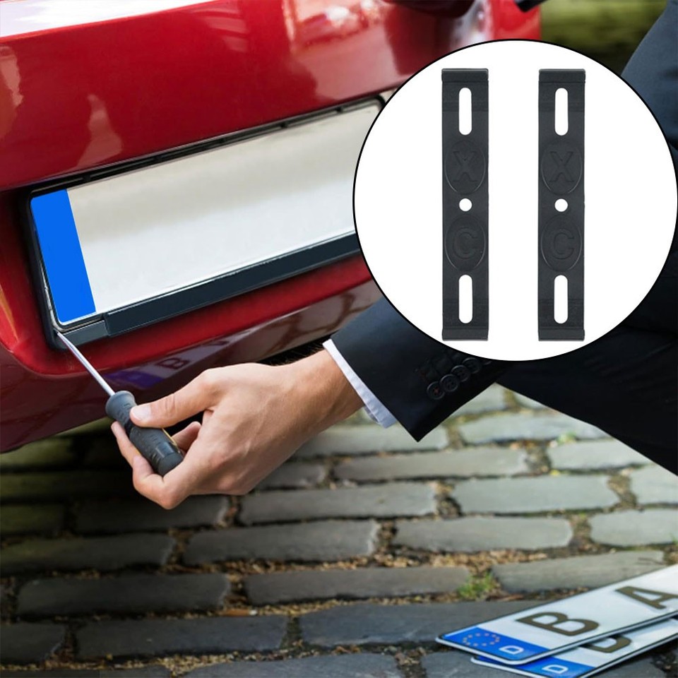 4PCS Frameless License Plate Mount WeatherProof Frameless License Plate ...