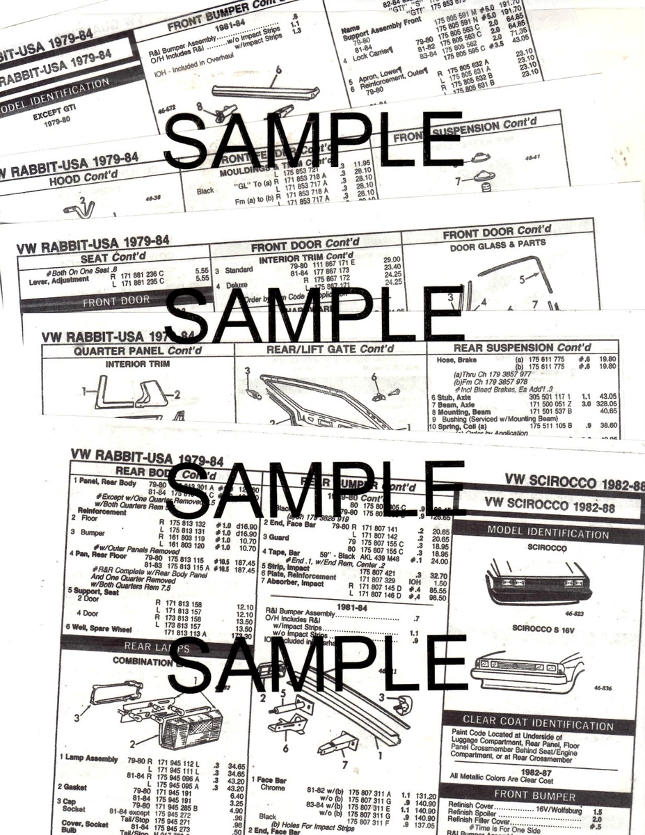 1979 Vw Rabbit Parts