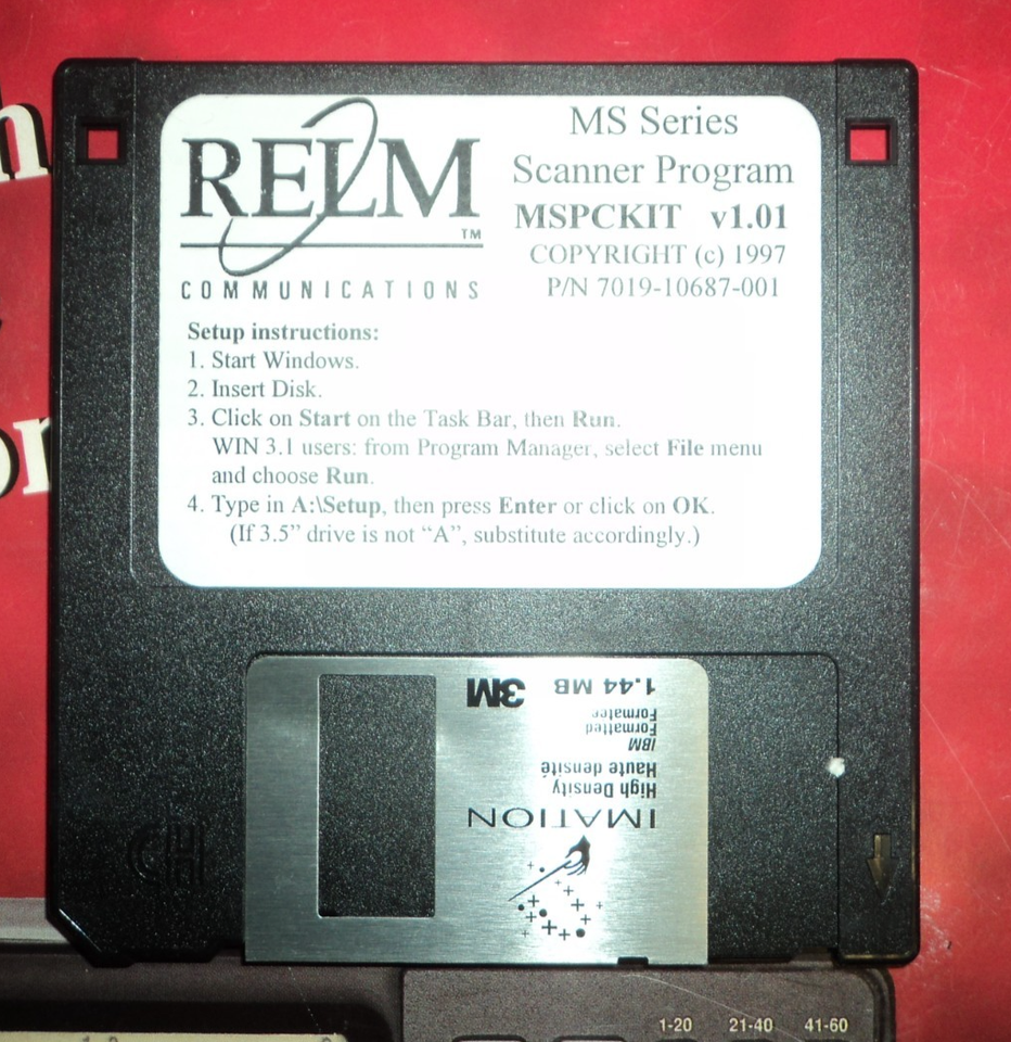 NEW Relm MS-200 Scanner SOFTWARE Multi Band Scannern MS200 Programming ...