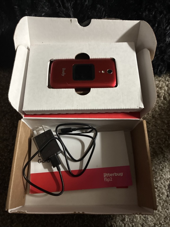 Jitterbug Flip 2 Phone Red Runs On Lively Network | eBay
