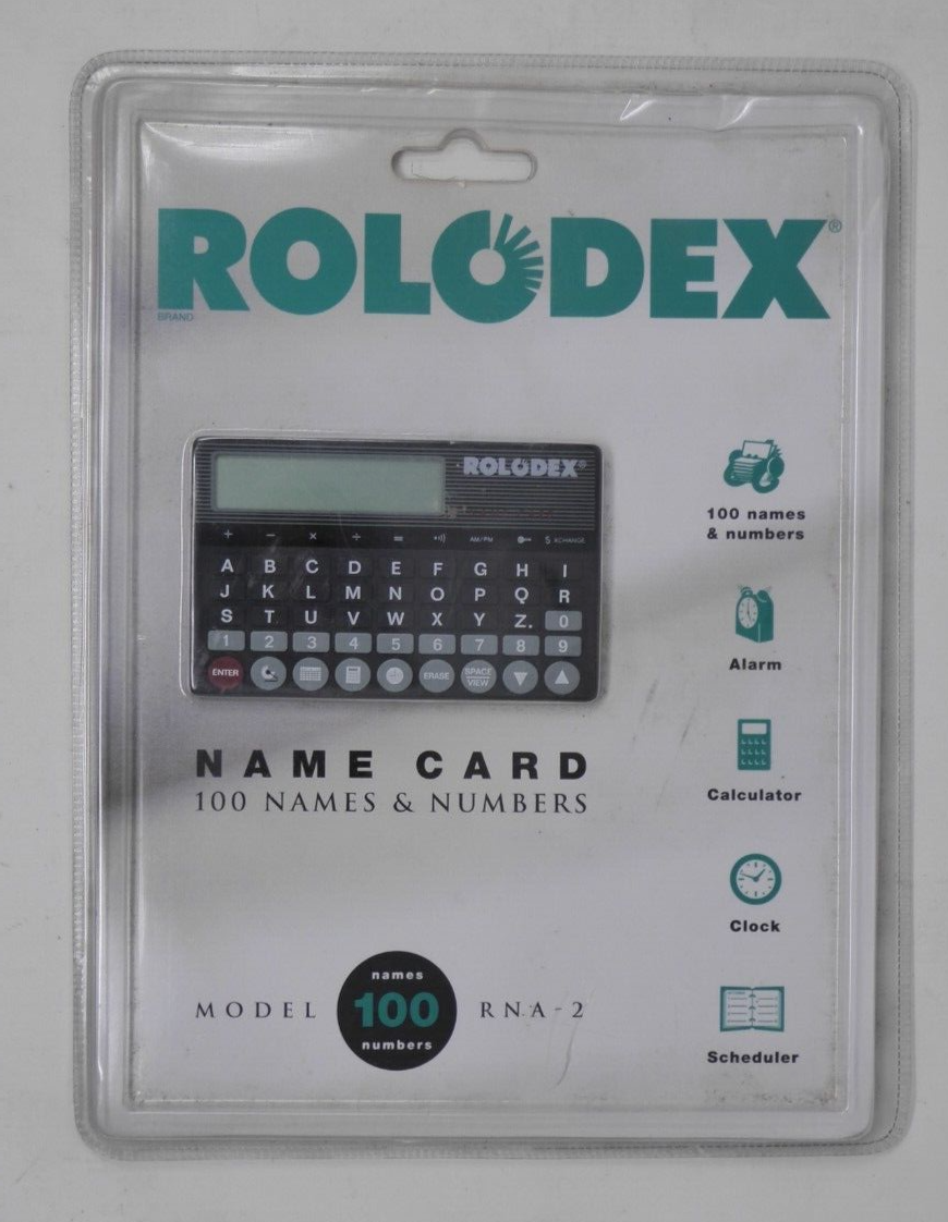 ROLODEX Name Card Address Book Holds 100 Names & Numbers Model: RNA-2 ...