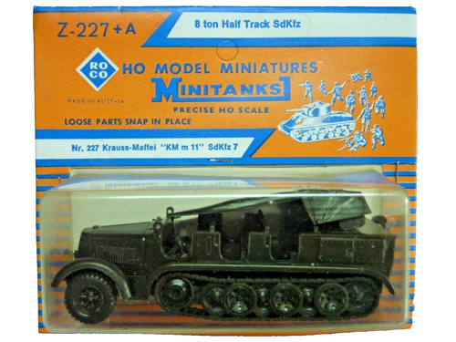 ROCO MINITANKS H0 Z-227 + A KRAUSS MAFFEI KM M 11 SDKFZ 7 8 TON HALF ...