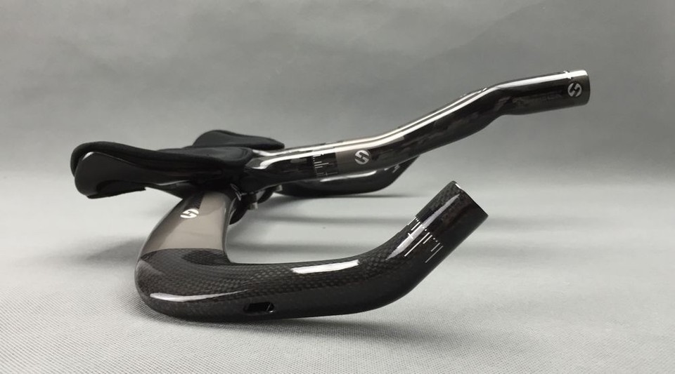 TOSEEK Carbon Fiber Handlebar TT Bar Set Bullhorn Bar Aerobar 31.8*400 ...