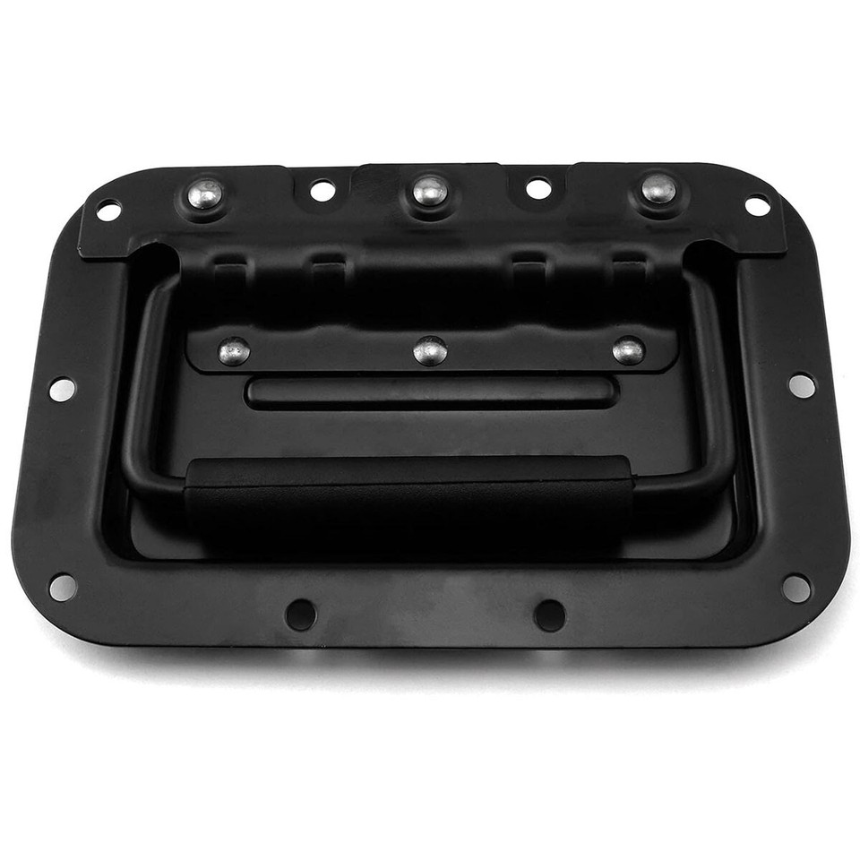 Set of 2 Spring Loaded Recessed Pull Handle with Rubber Padding Handles ...