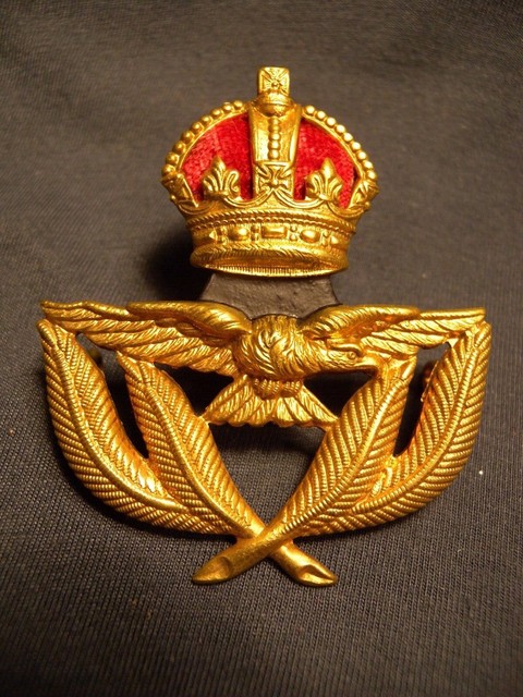 ROYAL CANADIAN AIR FORCE WARRANT OFFICER WWII CAP BADGE RCAF R.C.A.F ...