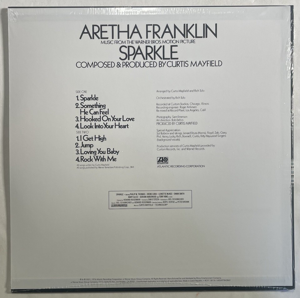 Aretha Franklin - Sparkle Limited Edition LP Colored Vinyl Sealed With ...